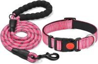 China Soft Pet Collar Leash Neoprene Padded Handle Adjustable for sale