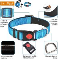 China Reflective Dog Walking Collars , Nylon Braided Rope Chain Dog Harness for sale