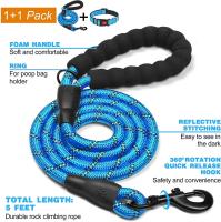 China Reflective Dog Walking Collars , Nylon Braided Rope Chain Dog Harness for sale