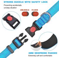 China Reflective Dog Walking Collars , Nylon Braided Rope Chain Dog Harness for sale