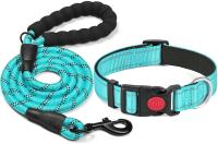 China Braided Climbing Pet Collar Leash Neoprene Padded Handle for sale