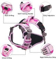 China Hand Pull Control Dog Harness Reflective Breathable Mesh Adjustable Vest Dog Walking Harness for sale
