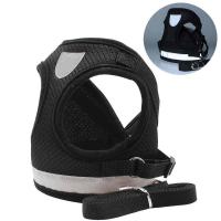 China Soft Padded Mesh Nylon Reflective Traction Neoprene Adjustable Pattern Dog Harness for sale