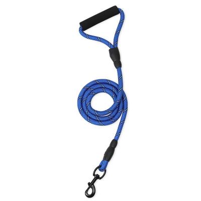 China Wholesale Nylon Braided Rope Soft Handle Padded Reflective Heavy Duty Pet Product Leash for sale