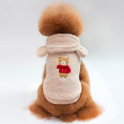 China Manufacturer High Quality Pet Clothes Tweed Reversible Lovely Cotton Autumn Dog Fleece Coat for sale