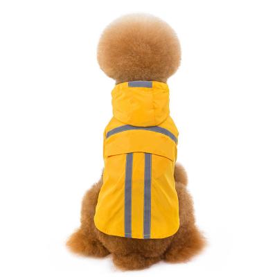China Customized Outdoor Practicality Windproof Lightweight Foldable Reflective Dog Raincoat for sale