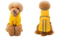 China Luxury Custom Fashion Pet Clothes Comfortable Lightweight Reflective Dog Rain Coat With Hood for sale