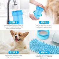 China Silicone Bristles Dirt Mud Remover Portable Foot Muddy Washer Dog Paw Cleaner Cup for sale