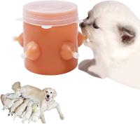 China Anti Flatulence Choking Grade Gel 5 Nipples Self Feeding Milk Bowl Silicon Puppy Feeder for sale