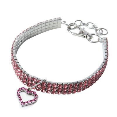 China Fashion Luxury Dog Collar Rhinestone Diamond Jewelry Pet Collar for sale