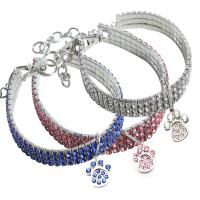 China Fashion Luxury Dog Collar Rhinestone Diamond Jewelry Pet Collar for sale