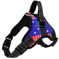 China Designer Comfort Nylon Adjustable Reflective Hand Pulling Pet Walking Training Dog Harness for sale