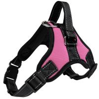 China Designer Comfort Nylon Adjustable Reflective Hand Pulling Pet Walking Training Dog Harness for sale