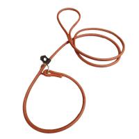 China Personalized Consice PU No Pulling Durable Adjustable Leather Training Dog Leash Slip for sale