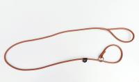 China Personalized Consice PU No Pulling Durable Adjustable Leather Training Dog Leash Slip for sale