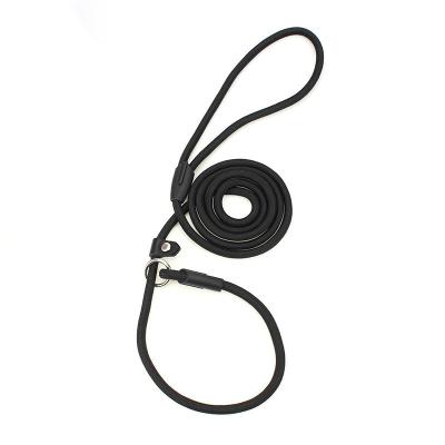 China Wholesale Best Selling Simple Pet Walking Running Adjustable Nylon Braided Rope Dog Leash Slip for sale