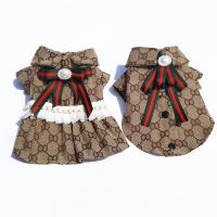 China Personalized Logo Pet Coat Dog Clothes Matching Couple Luxury Pet Coat for sale
