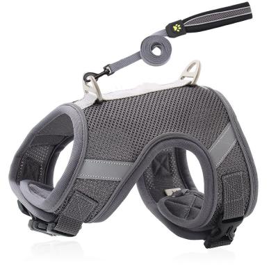 China 2021 Dog Cat Brand New Quality Breathable Classic Reflective Mesh Cat Vest Harness for sale