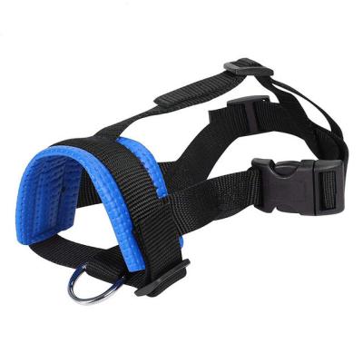 China Adjustable Dog Mouth Cover , Breathable Neoprene Paded Heavy Duty Dog Muzzle for sale