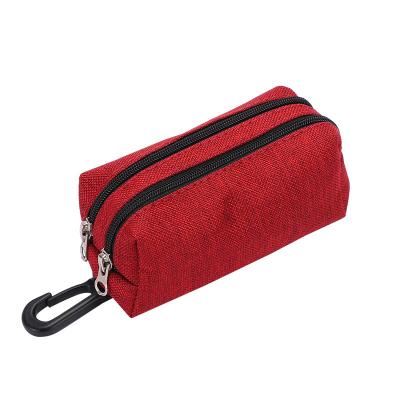China Custom Oxford Outdoor Travel Waste Poop Bag Holder For Dog Leash Attachment for sale