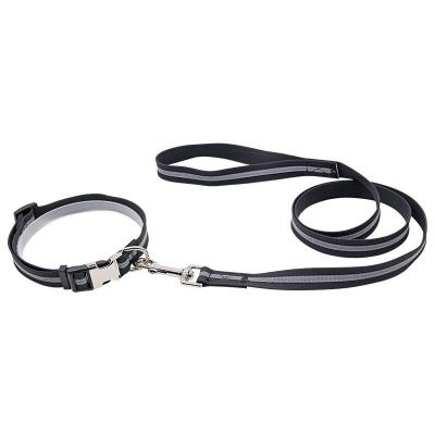 China Dirty Resistant Custom Pet Product Washable Durable 2021 PVC Dog Collar And Leash Set for sale