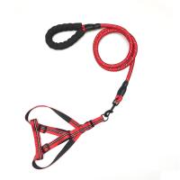 China Pet Chest Harness Adjustable Reflective Dog Walking Training Harness Rope Leash for sale