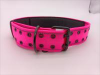 China Padded Adjustable Soft Nylon Neoprene Super Light Breathable Nylon Dog Collar for sale
