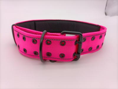 China Padded Adjustable Soft Nylon Neoprene Super Light Breathable Nylon Dog Collar for sale