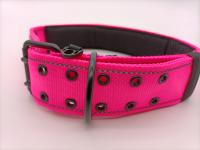 China Padded Adjustable Soft Nylon Neoprene Super Light Breathable Nylon Dog Collar for sale