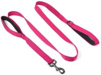 China Double Handle Traffic Padded Reflective Stitching Two Handle Dog Leash For Walking for sale
