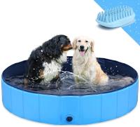 China PVC Non Slip Portable Dog Padding Pool Foldable Inflatable Dog Swimming Pool for sale
