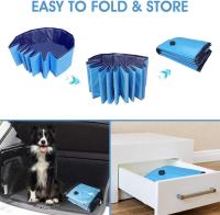 China PVC Non Slip Portable Dog Padding Pool Foldable Inflatable Dog Swimming Pool for sale