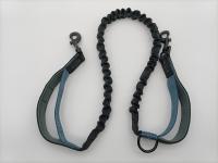 China Hands Free Dog Lead Nylon Bungee Neoprene Padded 2 Handle Running Dog Waist Belt Leash for sale