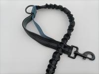 China Hands Free Dog Lead Nylon Bungee Neoprene Padded 2 Handle Running Dog Waist Belt Leash for sale