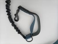 China Hands Free Dog Lead Nylon Bungee Neoprene Padded 2 Handle Running Dog Waist Belt Leash for sale