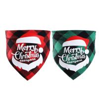 China 100% Cotton Reversible Scarf Personalized Printing Pattern Triangle Christmas Dog Bandana for sale