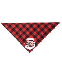 China 100% Cotton Reversible Scarf Personalized Printing Pattern Triangle Christmas Dog Bandana for sale