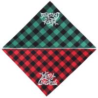 China 100% Cotton Reversible Scarf Personalized Printing Pattern Triangle Christmas Dog Bandana for sale