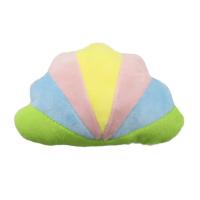 China Custom Interactive Dog Chew Toys Pink Ice Cream Shape Soft Plush Squeak Dog Toys for sale