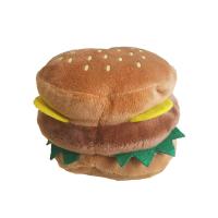 China Custom Interactive Dog Chew Toys Pink Ice Cream Shape Soft Plush Squeak Dog Toys for sale