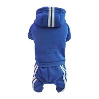 China Fashion Solid Design Clothes Pet Hoodie 4 Legs Clothing Soft Cotton Dog Sport Jacket for sale