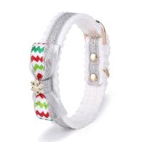 China Christmas Pet Collar Leash Snowflake Big Bow Tie Spot Cat Dog Collar for sale