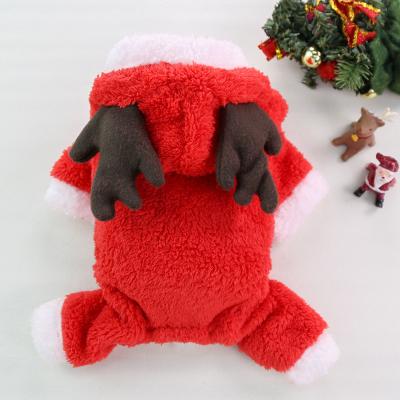 China Christmas Dog Pajamas Xmas Clothes Costumes Hoodies Dog Clothing Christmas for sale