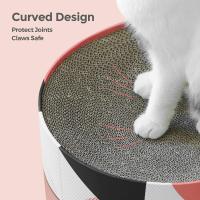 China Oval Corrugated Cat Scratching Cardboard Durable Recycle Board Interactive Cat Scratching Board for sale