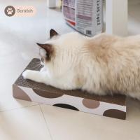 China Expandable 2 Packs Reversible Rectangle Corrugated Scratch Paperboard Cat Playing Board for sale