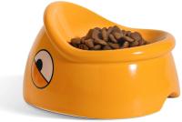 China Tilted Elevated Cat Dish Bowl , Ceramic Slanted Cat Feeding Bowl for sale