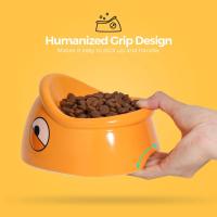 China Tilted Elevated Cat Dish Bowl , Ceramic Slanted Cat Feeding Bowl for sale
