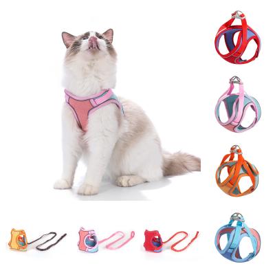 China Cat Anti-Break Away Reflective Vest Traction Rope Breathable Chest Harness for sale