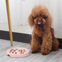 China Ceramic Plate Anti Chocking Slow Food Water Feed Dog Feeding Bowl for sale