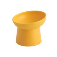 China Matte Ceramic Neck Protection Cat Feeding Bowl Customized Design for sale